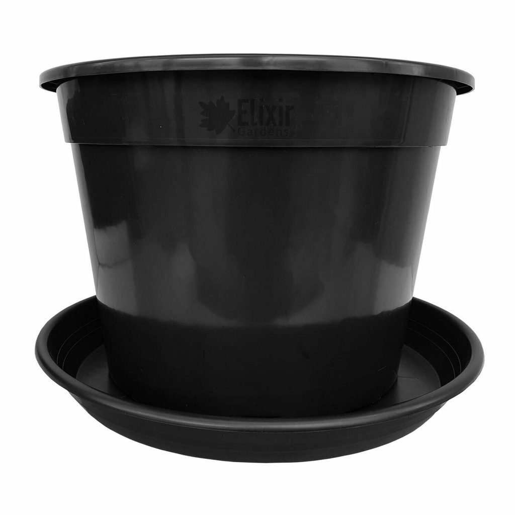 Large Black Round Pots Reinforced Rim | 32 - 80 Litre Sizes