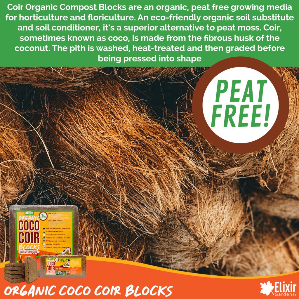 Coir Organic Compost Blocks | 75 Litre
